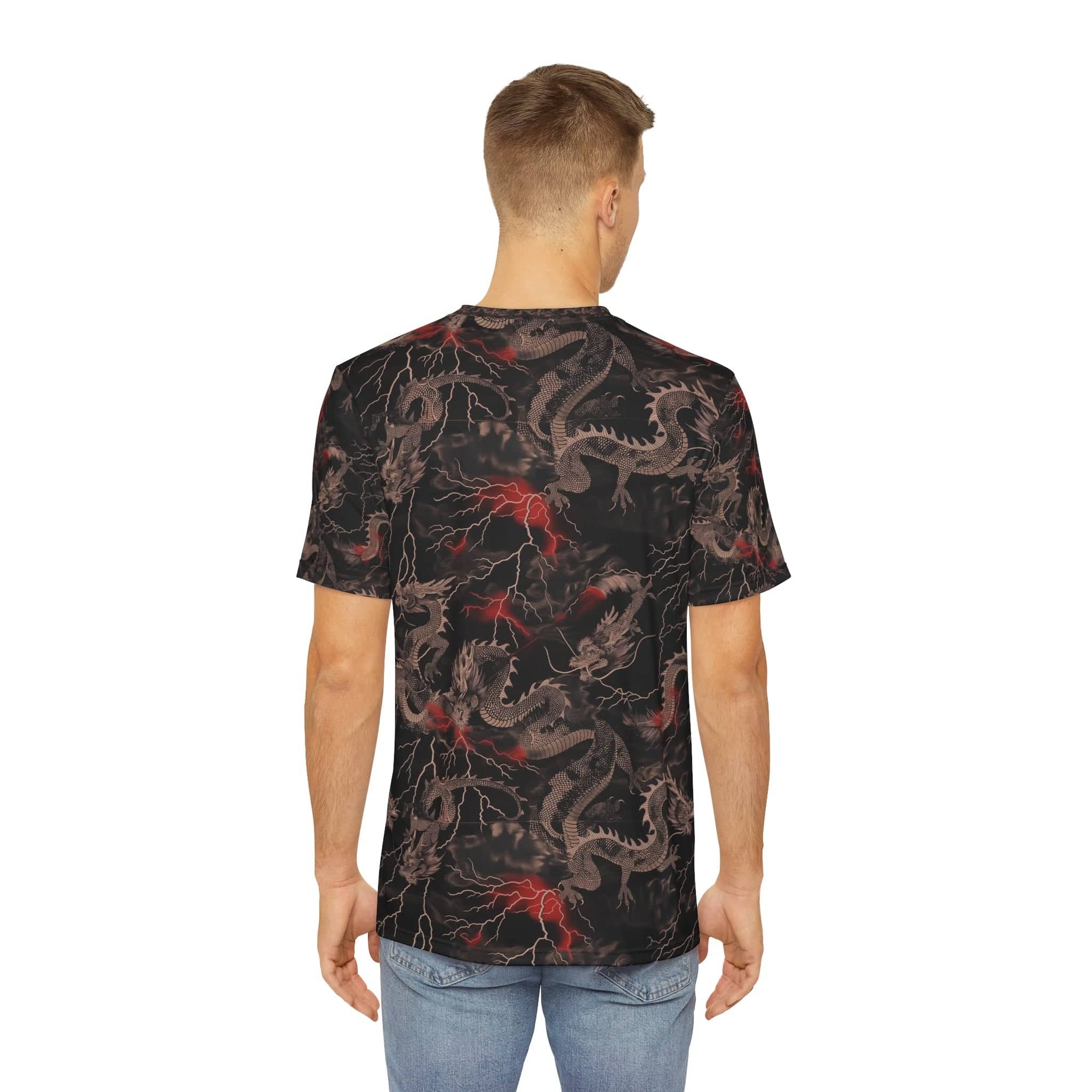 Electric Dragons Energy Men's Polyester Tee (AOP)